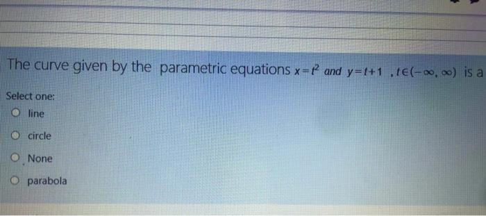 Solved 3 The curve given by the parametric equations x={ and | Chegg.com