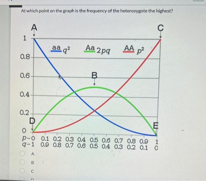 Solved at which point on the graph is the frequency of the | Chegg.com