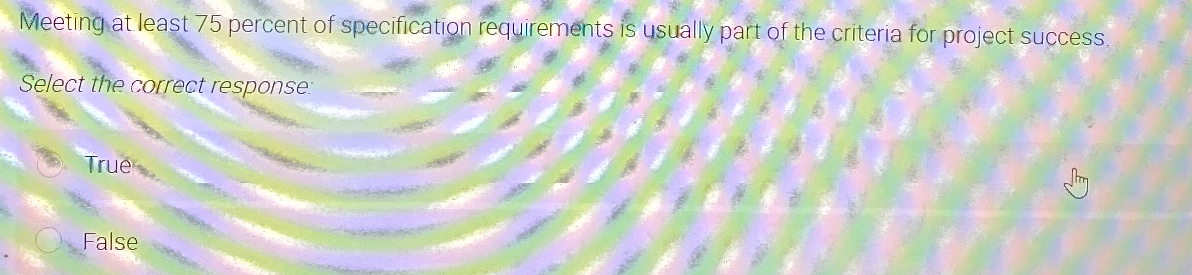 Solved Meeting at least 75 ﻿percent of specification | Chegg.com