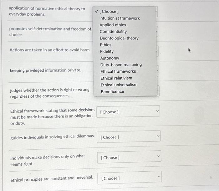 Solved application of normative ethical theory to everyday | Chegg.com
