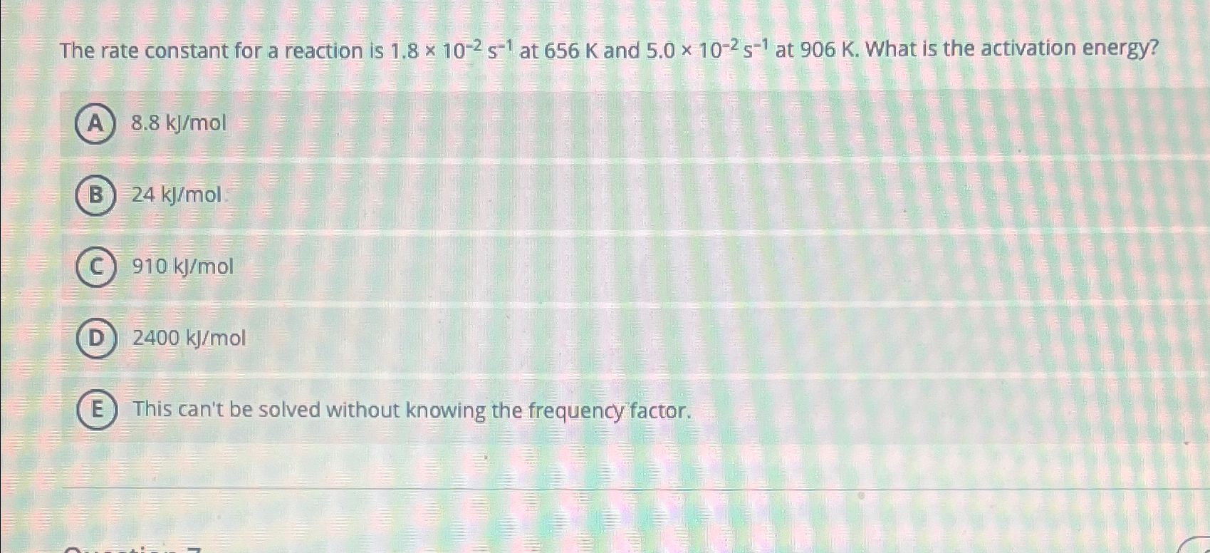 Solved The rate constant for a reaction is 1.8×10-2s-1 ﻿at | Chegg.com