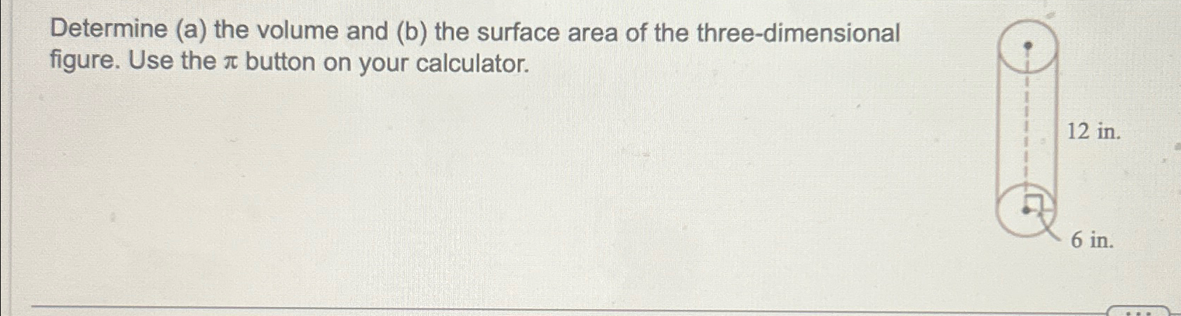 Determine (a) ﻿the volume and (b) ﻿the surface area | Chegg.com