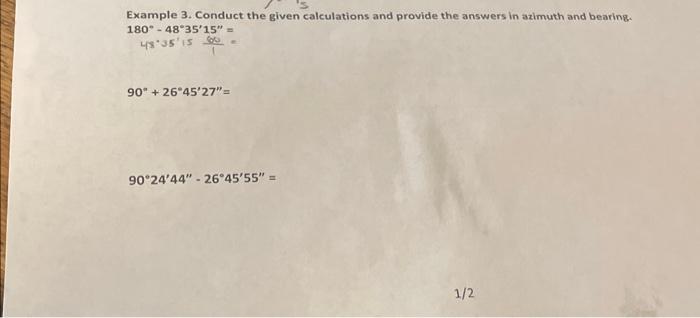 Solved Example 3. Conduct the given calculations and provide | Chegg.com