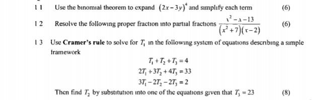 Solved 11 Use the binomıal theorem to expand (2x−3y)4 and | Chegg.com