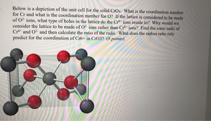 Below is a depiction of the unit cell for the solid | Chegg.com