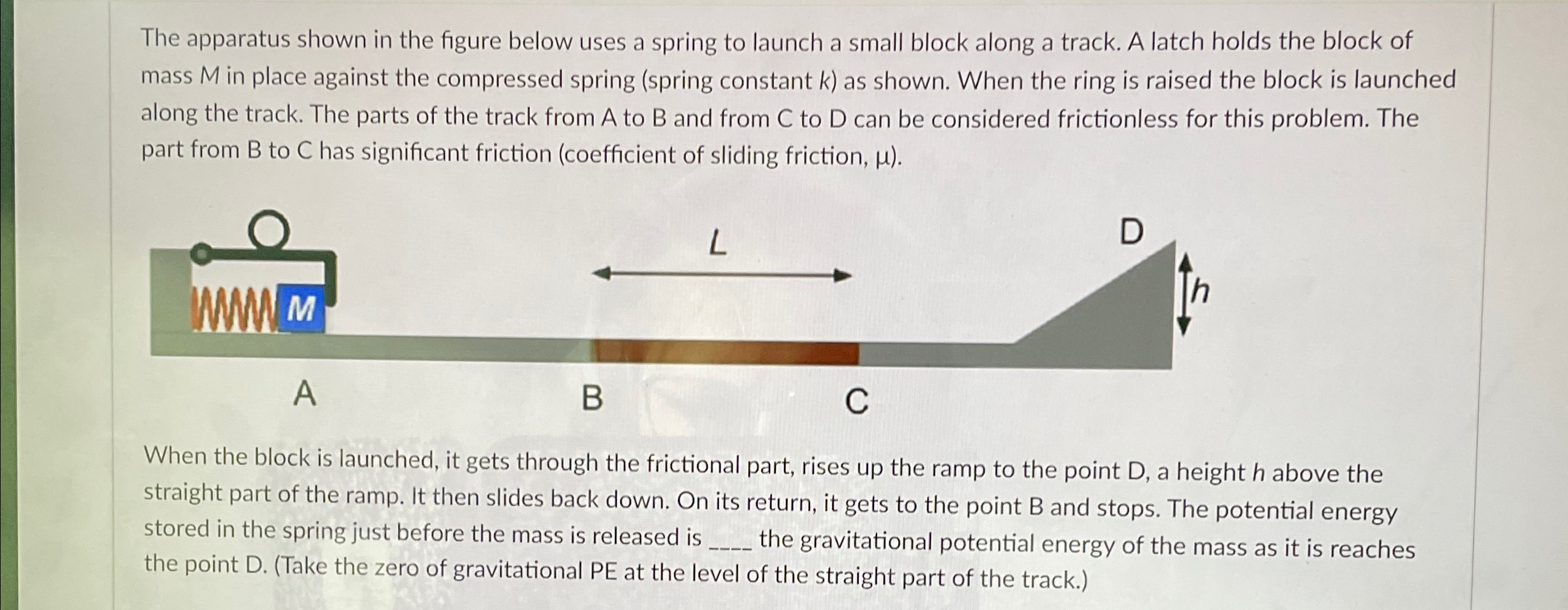 Solved The apparatus shown in the figure below uses a spring | Chegg.com