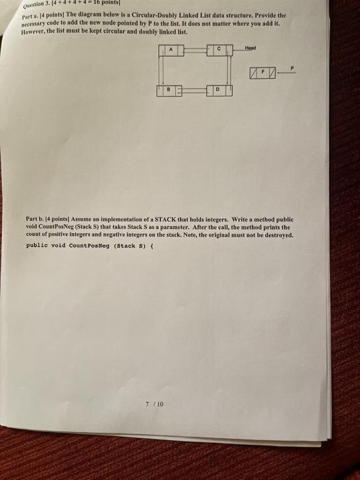Solved Question 3.14+4 10 points) Part a14 points) The | Chegg.com
