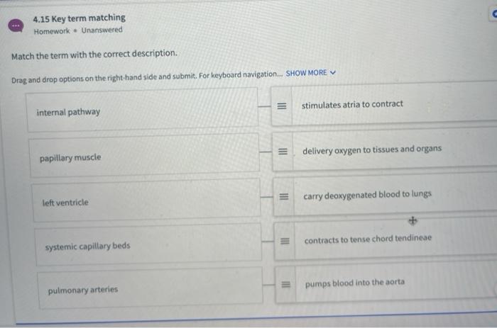 Solved 4.15 Key term matching Homework – Unanswered Match | Chegg.com