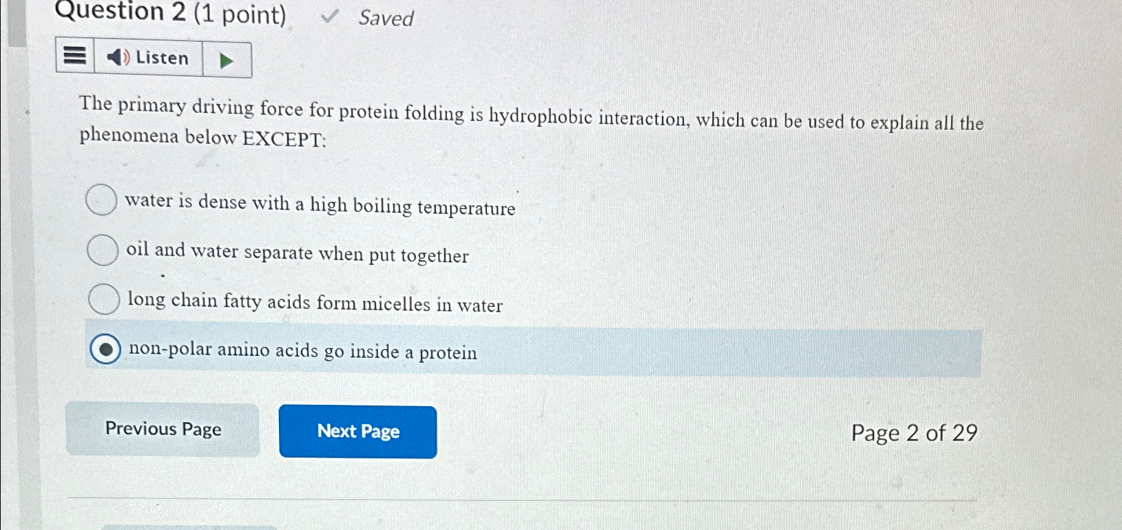 Solved Question 2 (1 ﻿point) ﻿SavedThe primary driving | Chegg.com