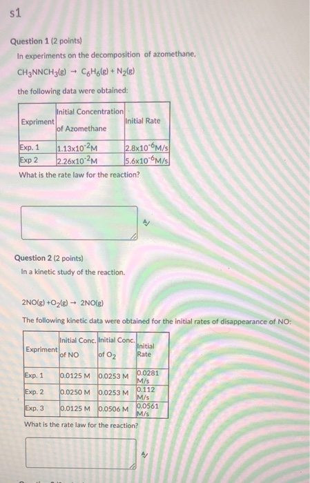 Solved s1 Question 1 (2 points) In experiments on the | Chegg.com