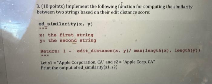 Solved 3. (10 points) Implement the following function for | Chegg.com