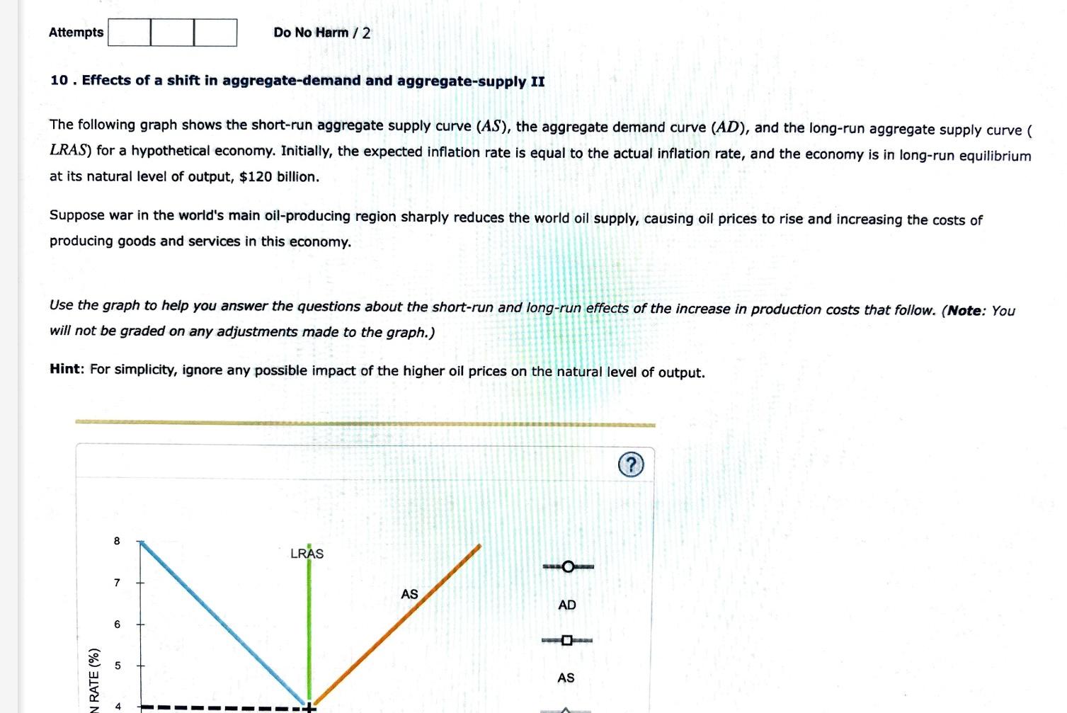 Solved 10. Effects of a shift in aggregate-demand and | Chegg.com