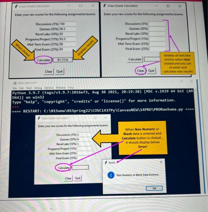 Solved 3. You will develop a GUI based Grade Calculator OOP | Chegg.com