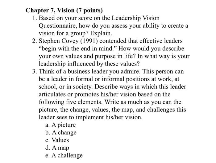 Chapter 7, Vision (7 points) 1. Based on your score | Chegg.com