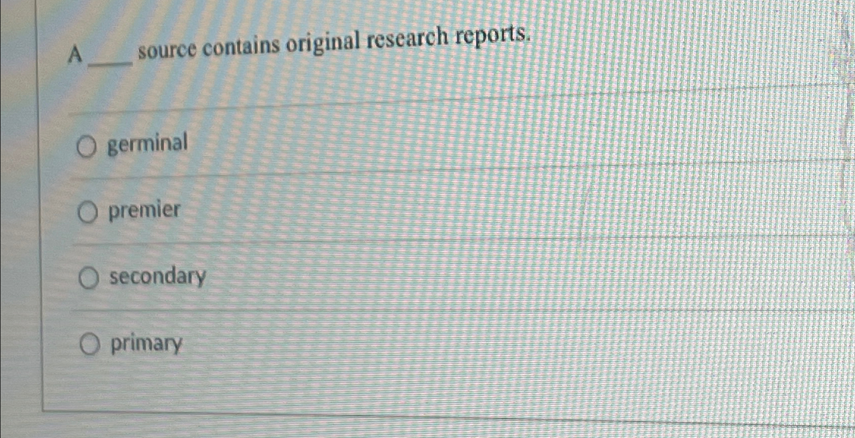 Solved A source contains original research | Chegg.com