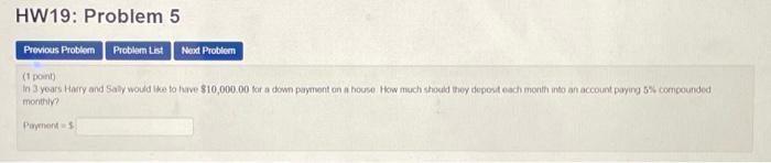 Solved HW19: Problem 5 Previous Problem Problem List Next | Chegg.com