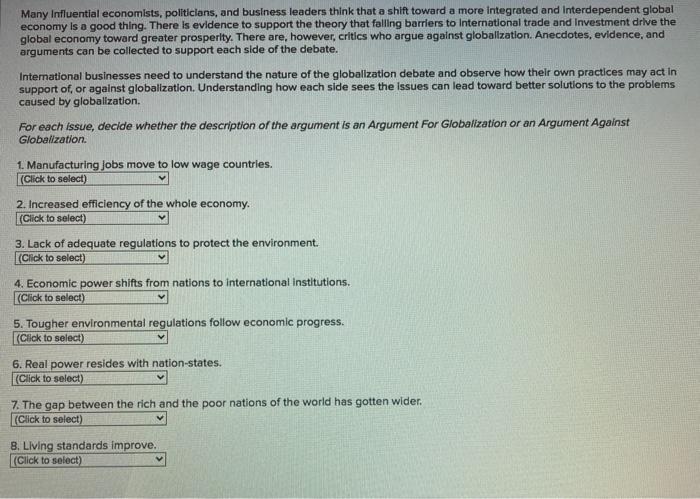 Solved Many Influential economists, politicians, and | Chegg.com
