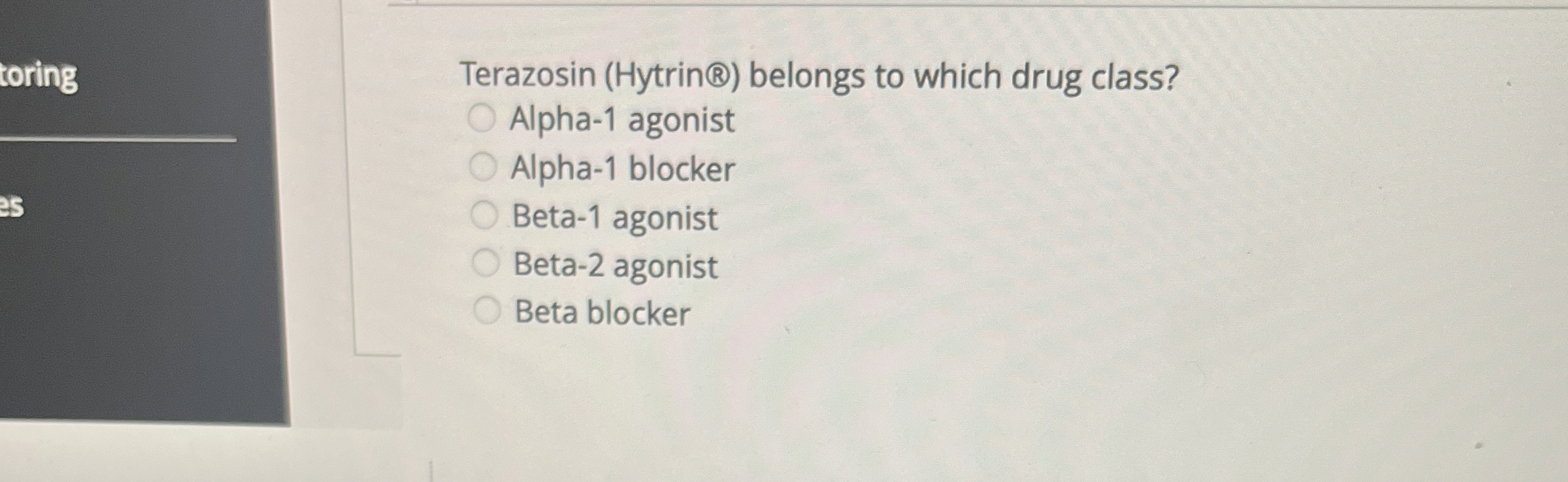 Solved Terazosin (Hytrin ® ﻿belongs to which drug | Chegg.com