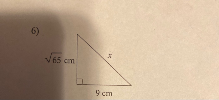 Solved find the missing side of each triangle leave your | Chegg.com