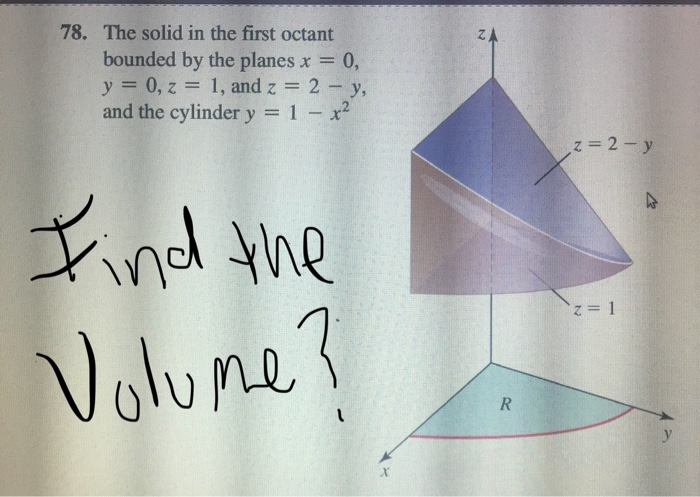 Solved 78. The solid in the first octant bounded by the | Chegg.com