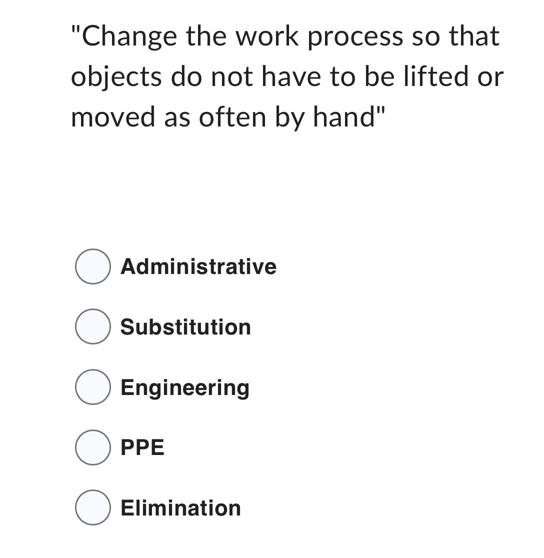Solved "Change the work process so that objects do not have | Chegg.com