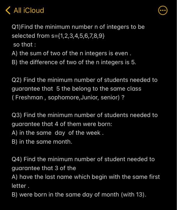 Solved I want to solve this homework in Discrete Mathematics | Chegg.com