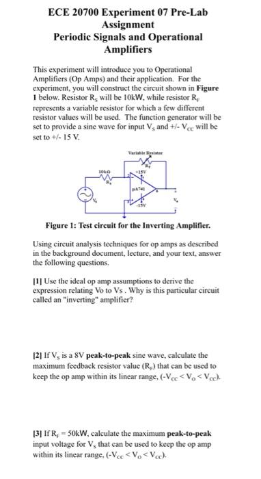 Solved ECE 20700 Experiment 07 Pre-Lab Assignment Periodic | Chegg.com