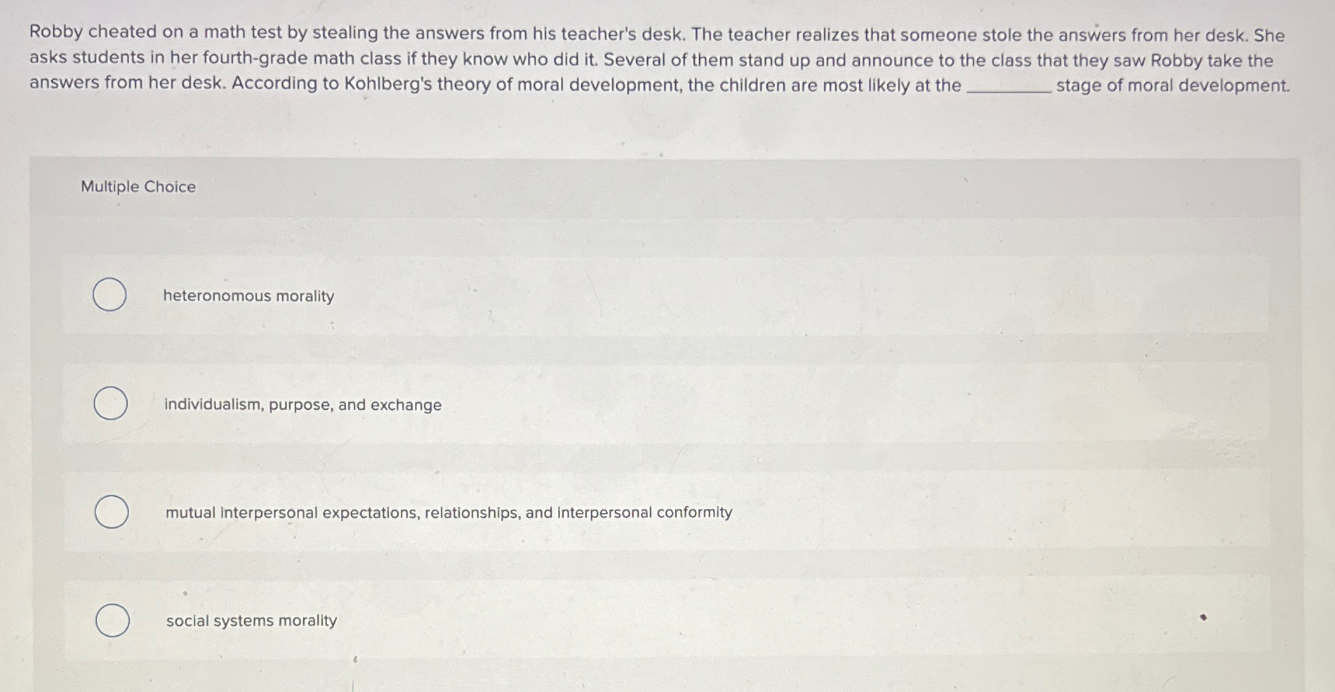 Solved Robby cheated on a math test by stealing the answers | Chegg.com