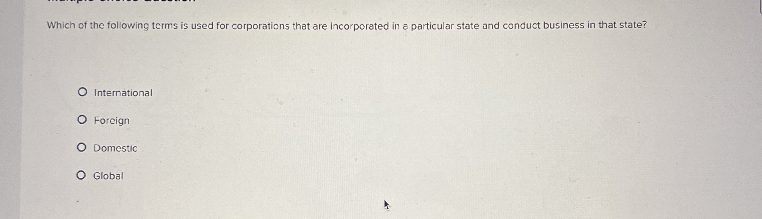 Solved Which of the following terms is used for corporations | Chegg.com