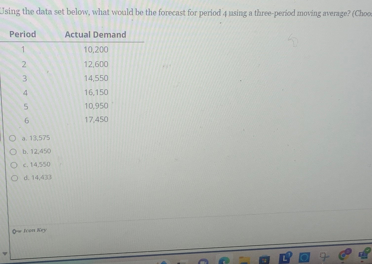 Solved Using the data set below, what would be the forecast | Chegg.com