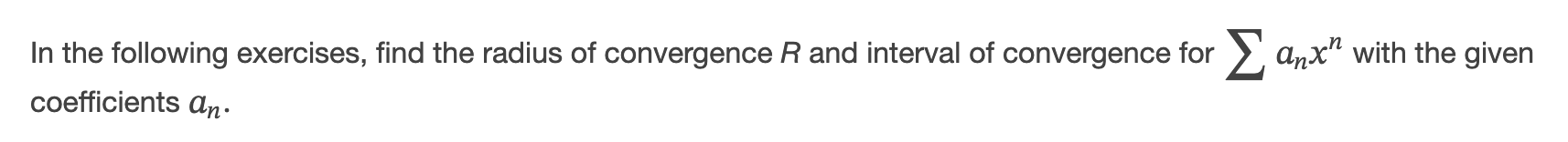 Solved In the following exercises, find the radius of | Chegg.com