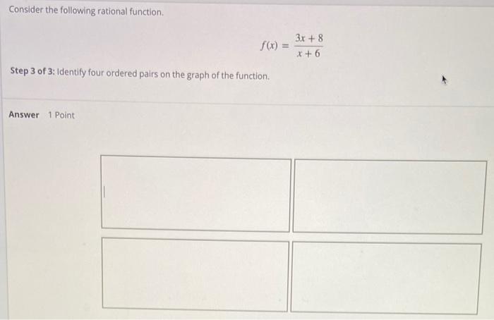 Solved Consider the following rational function 3x + 8 f(x) | Chegg.com