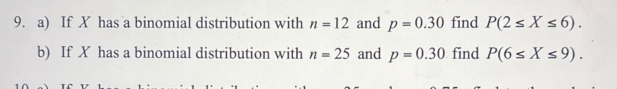 Solved a) ﻿If x ﻿has a binomial distribution with n=12 ﻿and | Chegg.com