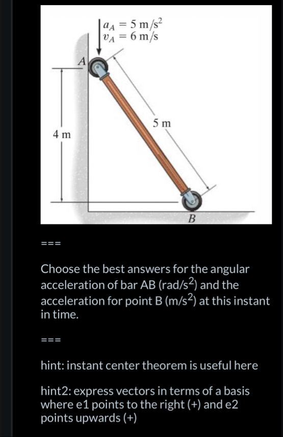 Solved Choose the best answers for the angular acceleration | Chegg.com