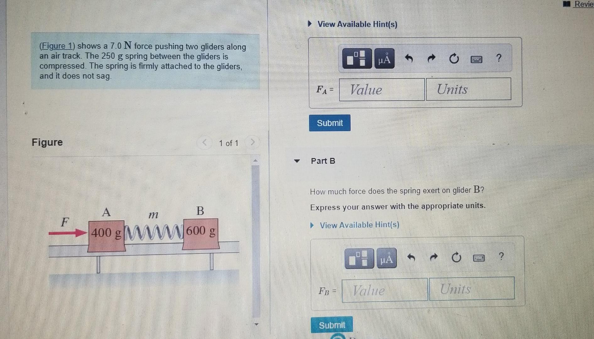 Solved Revie View Available Hint(s) BE (Figure 1) shows a | Chegg.com