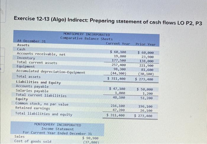 Solved Exercise 12 13 Algo Indirect Preparing Statement