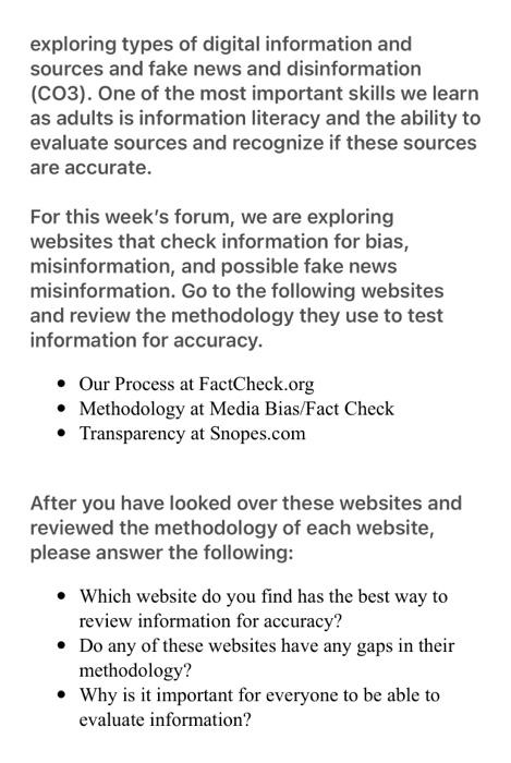 Solved exploring types of digital information and sources | Chegg.com