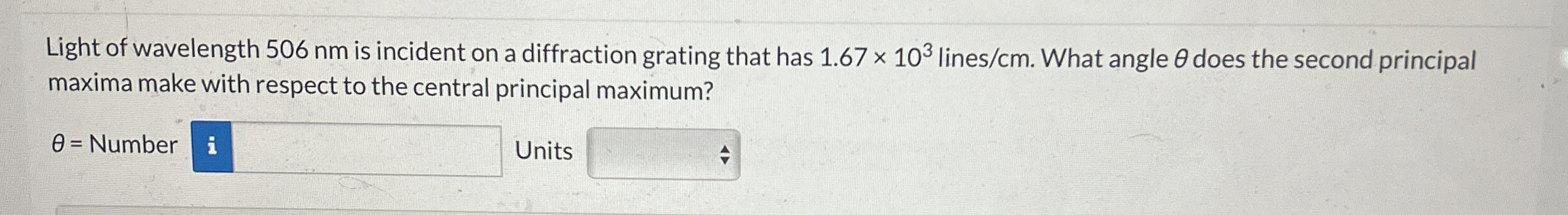 Solved Light of wavelength 506 ﻿nm is incident on a | Chegg.com