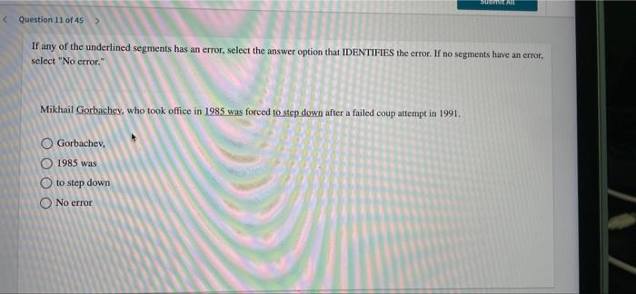 If any of the underlined | Chegg.com