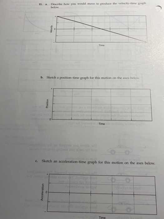 Solved 9. For each of the position-time graphs shown, sketch | Chegg.com