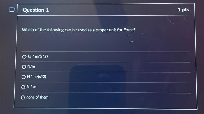 Solved Which of the following can be used as a proper unit | Chegg.com
