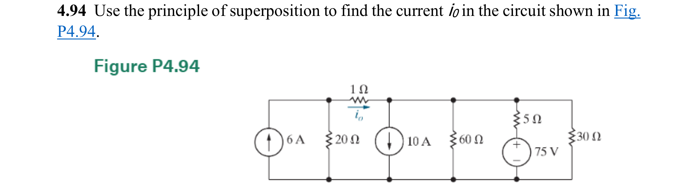Solved 4.94 ﻿Use the principle of superposition to find the | Chegg.com