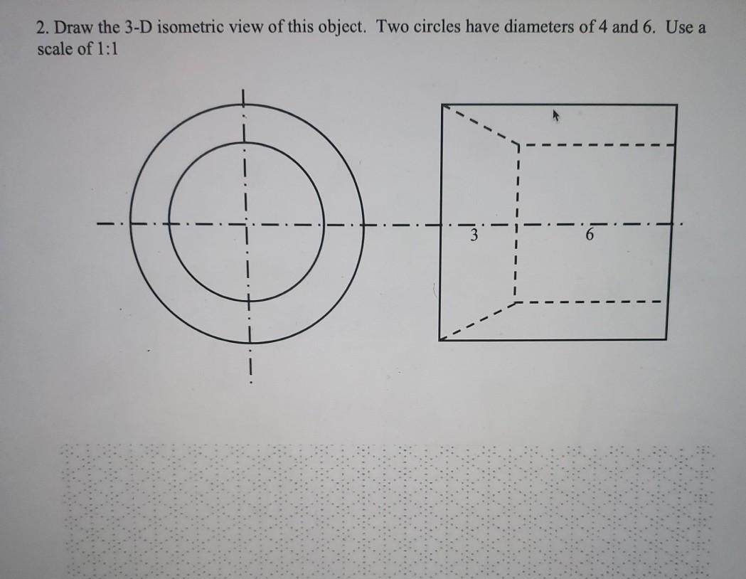 Solved 1. Draw the three standard views of this 3-D object. | Chegg.com
