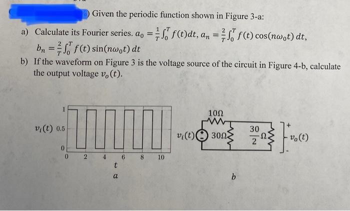 Solved Given the periodic function shown in Figure 3-a: a) | Chegg.com