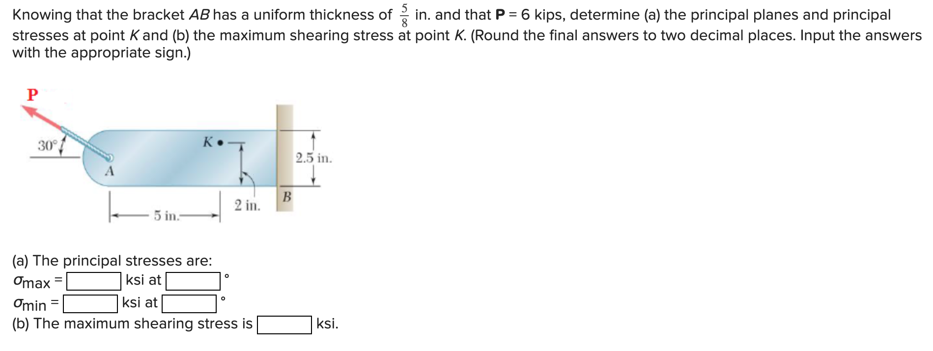 Solved Knowing that the bracket AB ﻿has a uniform thickness | Chegg.com