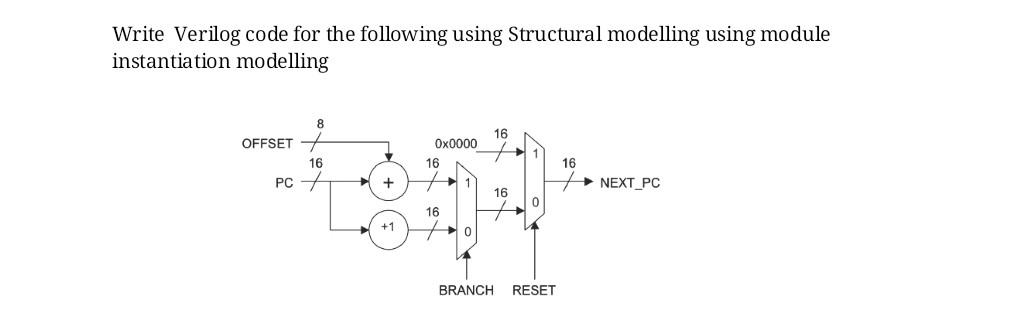 Solved Write Verilog Code For The Following Using Structural 3343