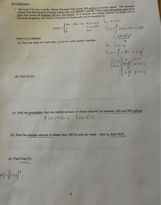 Solved Problems: 1. The local 7-11 has a nacho cheese | Chegg.com