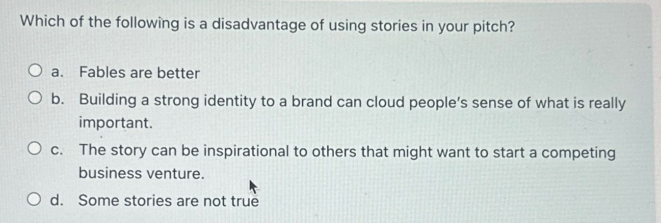 Solved Which of the following is a disadvantage of using | Chegg.com