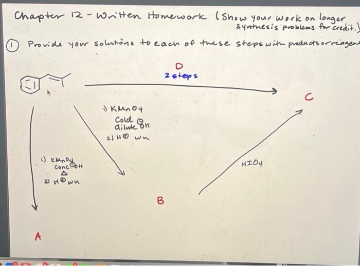 Solved Chapter 12 - Written Homework (Show your work on | Chegg.com