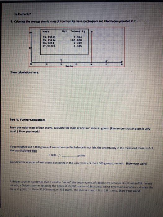 Solved The unit of count and the relative masses depend on | Chegg.com